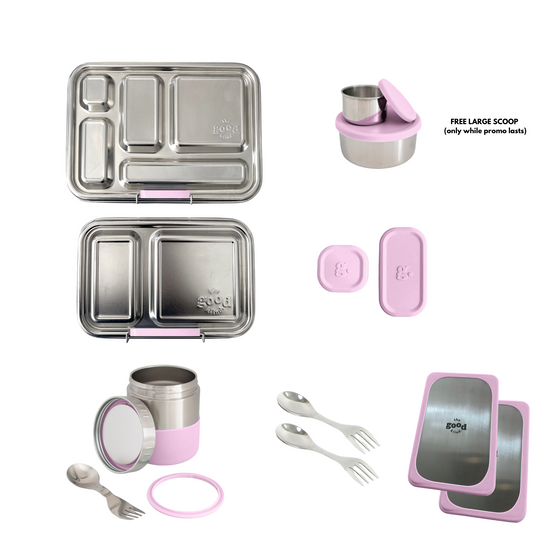 The Good Kiind™ I Bento-Style, Stainless Steel Lunch Kits for kids 3+