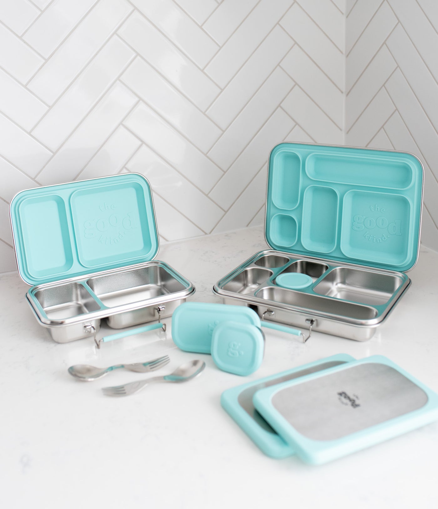 The Good Kiind™ I Bento-Style, Stainless Steel Lunch Kits for kids 3+